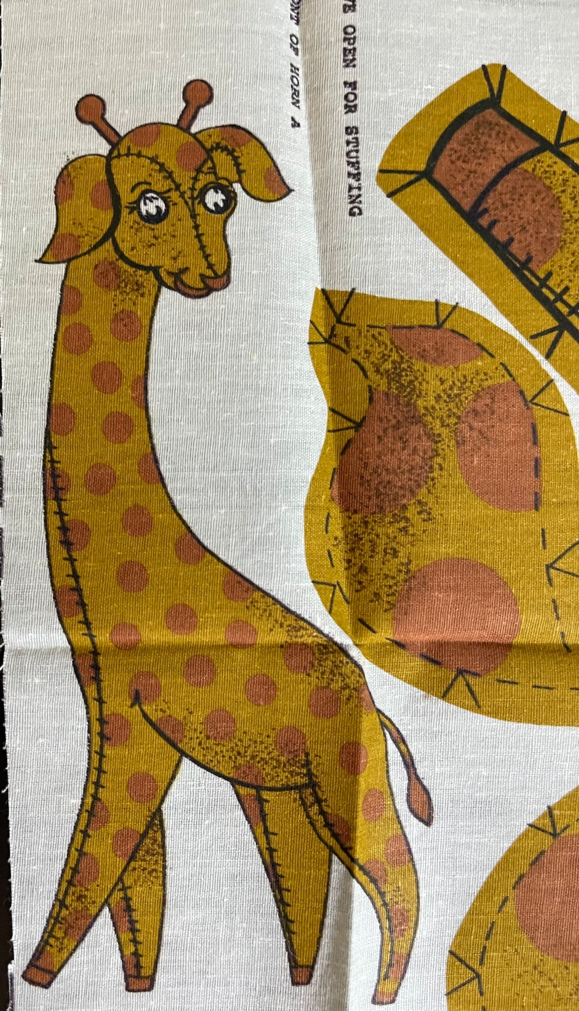 George the Giraffe Stuffed Animal Panel From the 1960’s. Like New ...