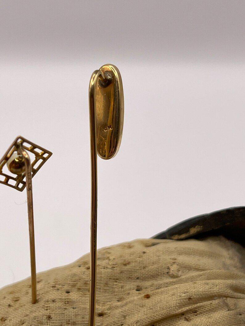 Victorian Antique 10K Gold Hat Pins Lapel Pins Stick Pins With Pin ...