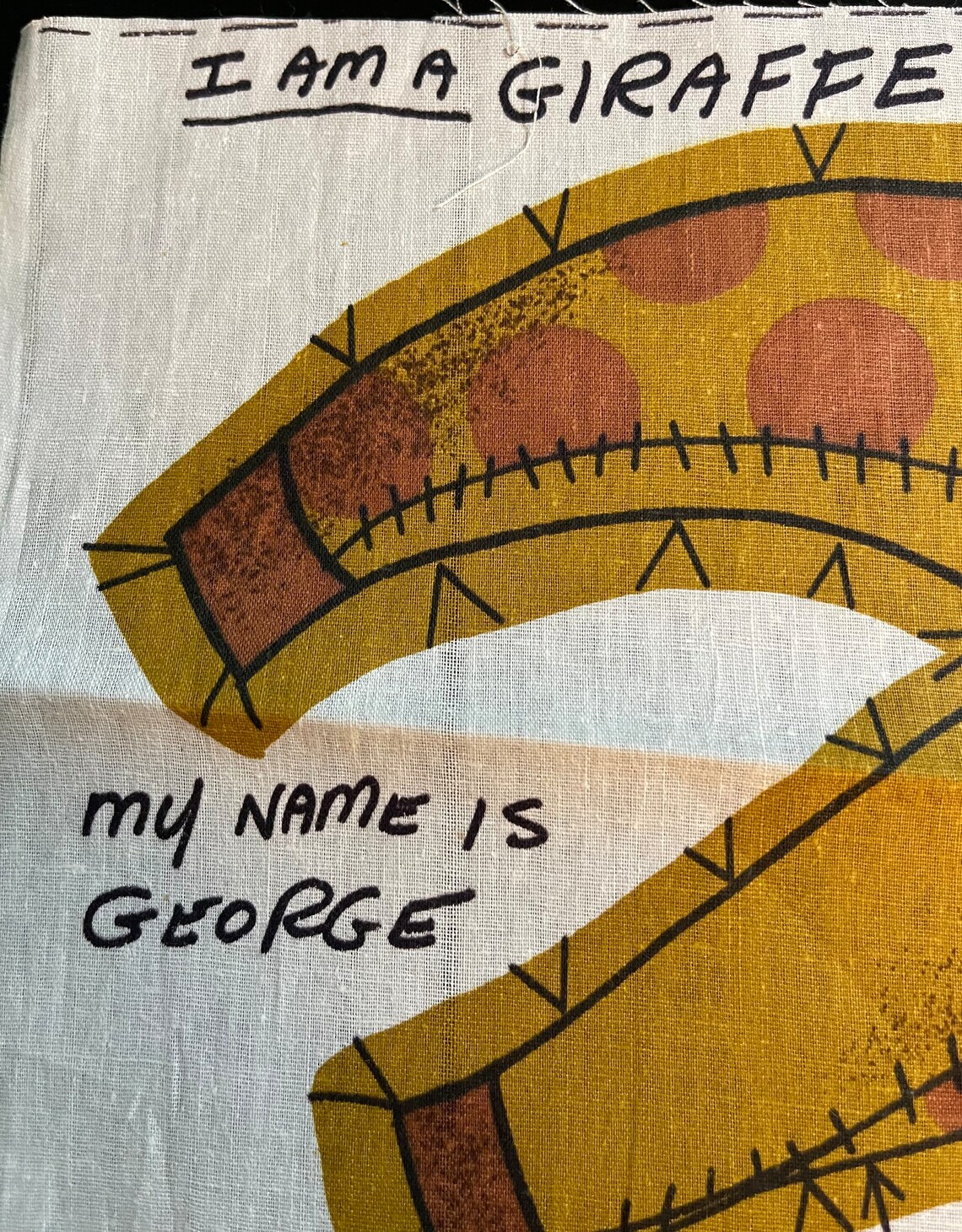 George the Giraffe Stuffed Animal Panel From the 1960’s. Like New ...