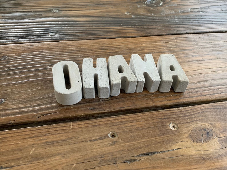 Ohana Concrete Letters Industrial Decor Beach Decor Urban - Etsy