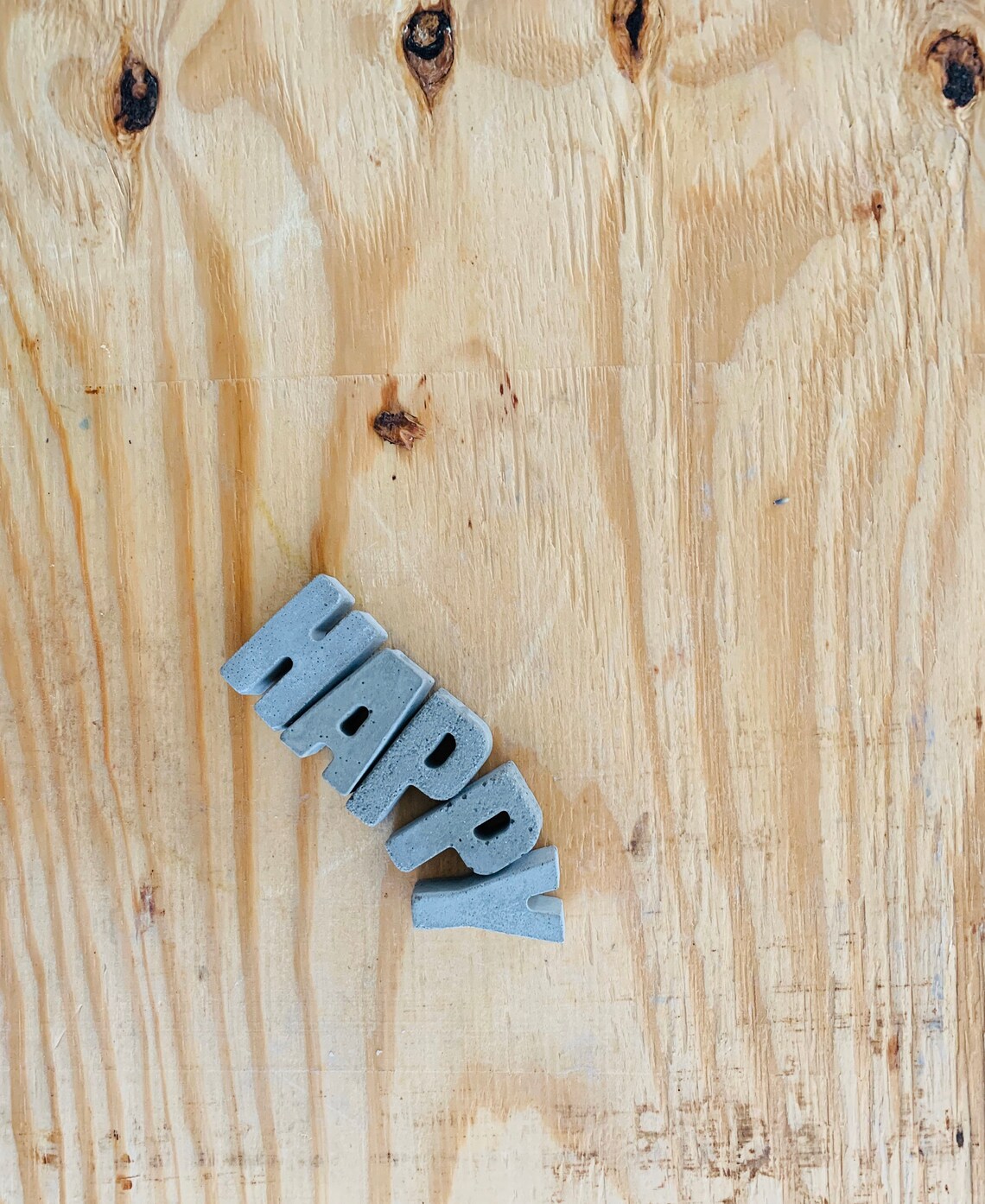 HAPPY Concrete Letters Industrial Decor Beach Decor Urban | Etsy