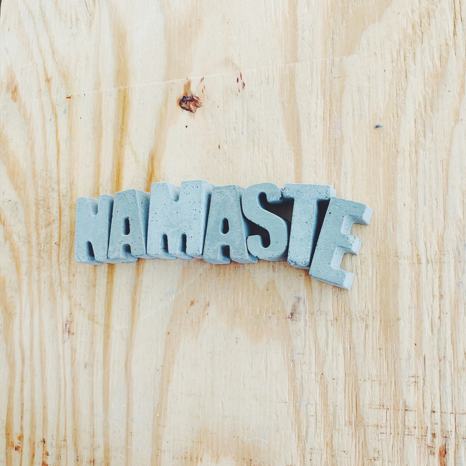 Namaste, Concrete Letters, Industrial Decor, Beach Decor, Urban Decor ...