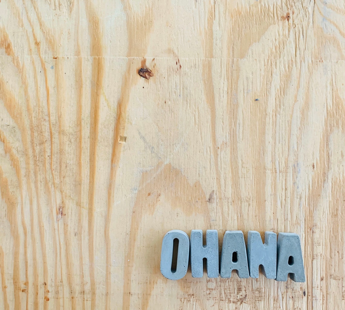 Ohana Concrete Letters Industrial Decor Beach Decor Urban - Etsy