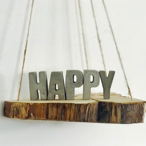 HAPPY, Concrete Letters, Industrial Decor, Beach Decor, Urban Decor ...