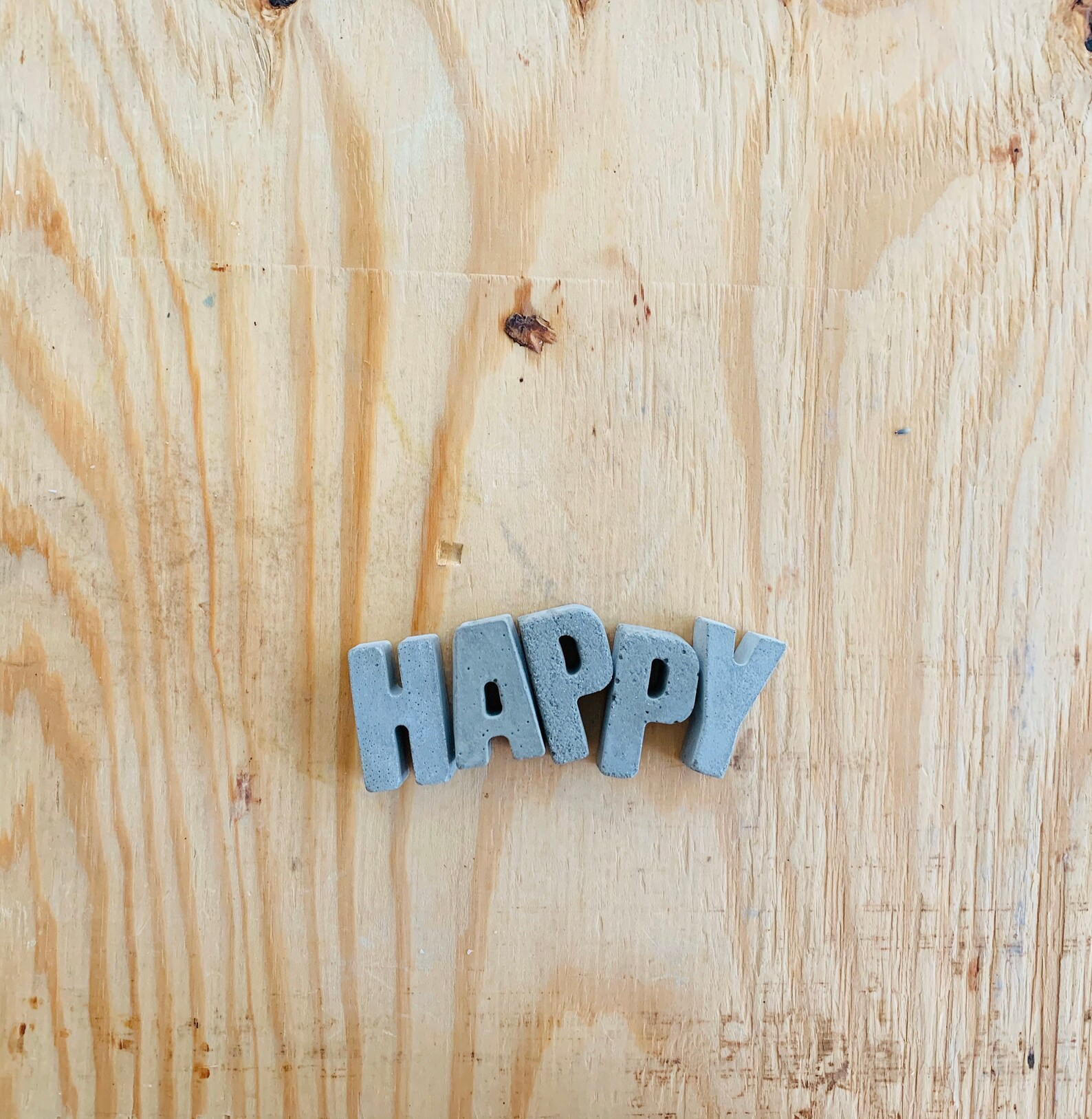 HAPPY, Concrete Letters, Industrial Decor, Beach Decor, Urban Decor ...