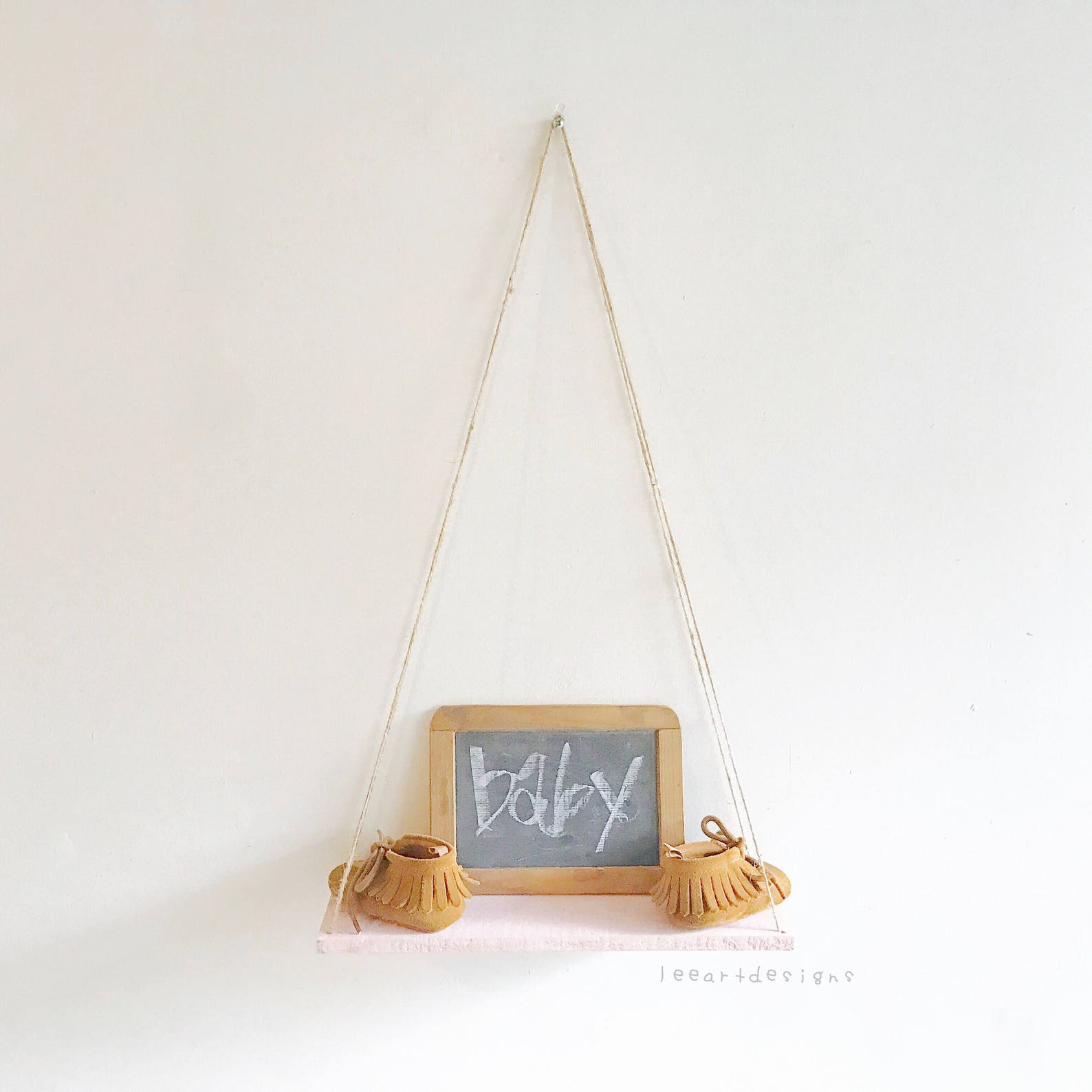 BALLET | Hanging Pallet Shelf, Beach Decor, Wood, Floating Shelf, Swing ...