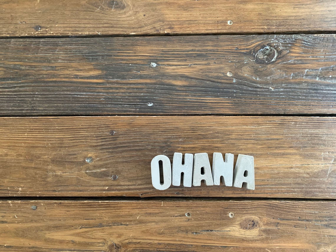 Ohana Concrete Letters Industrial Decor Beach Decor Urban - Etsy