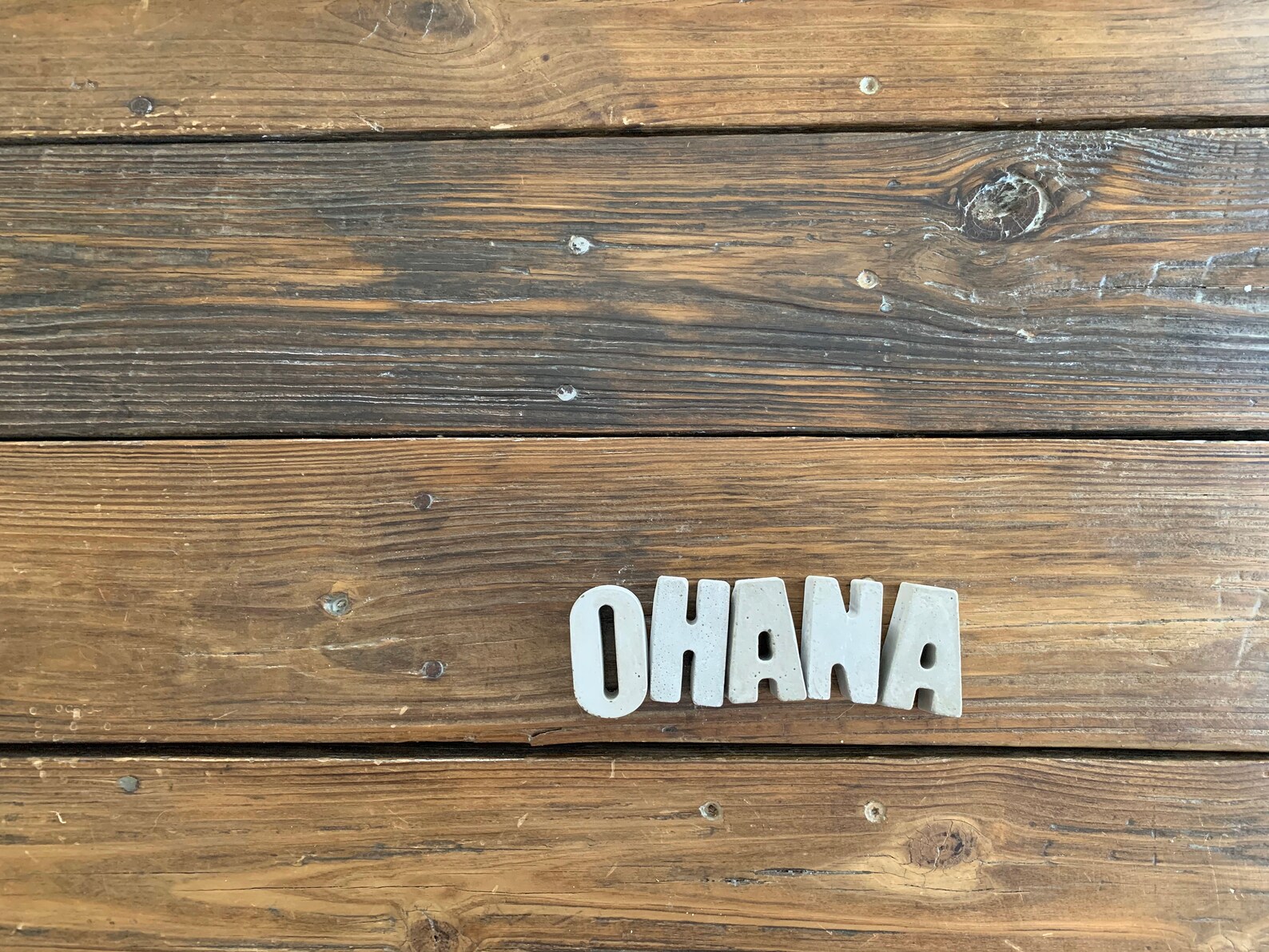 Ohana Concrete Letters Industrial Decor Beach Decor Urban - Etsy
