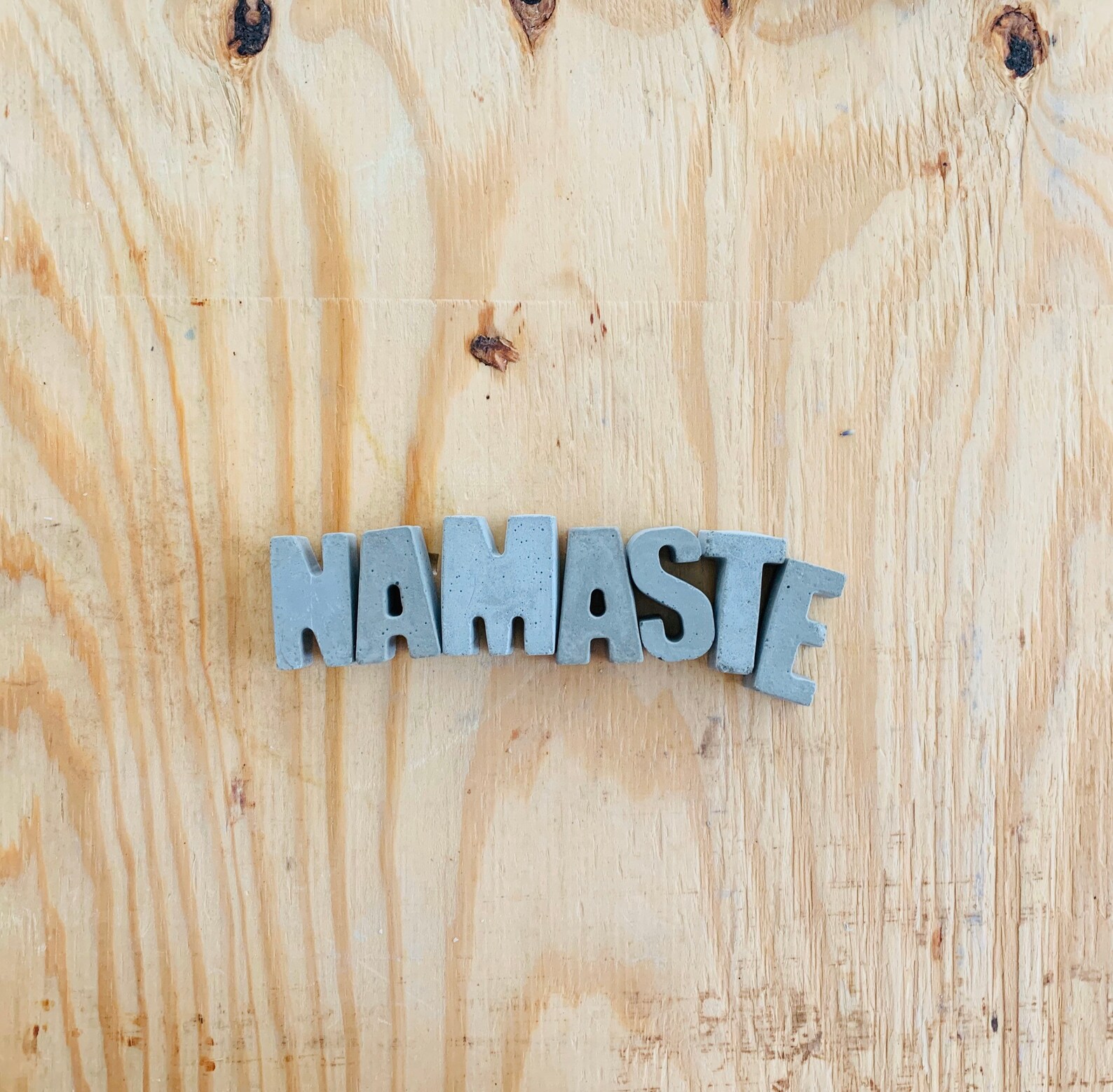 Namaste, Concrete Letters, Industrial Decor, Beach Decor, Urban Decor ...