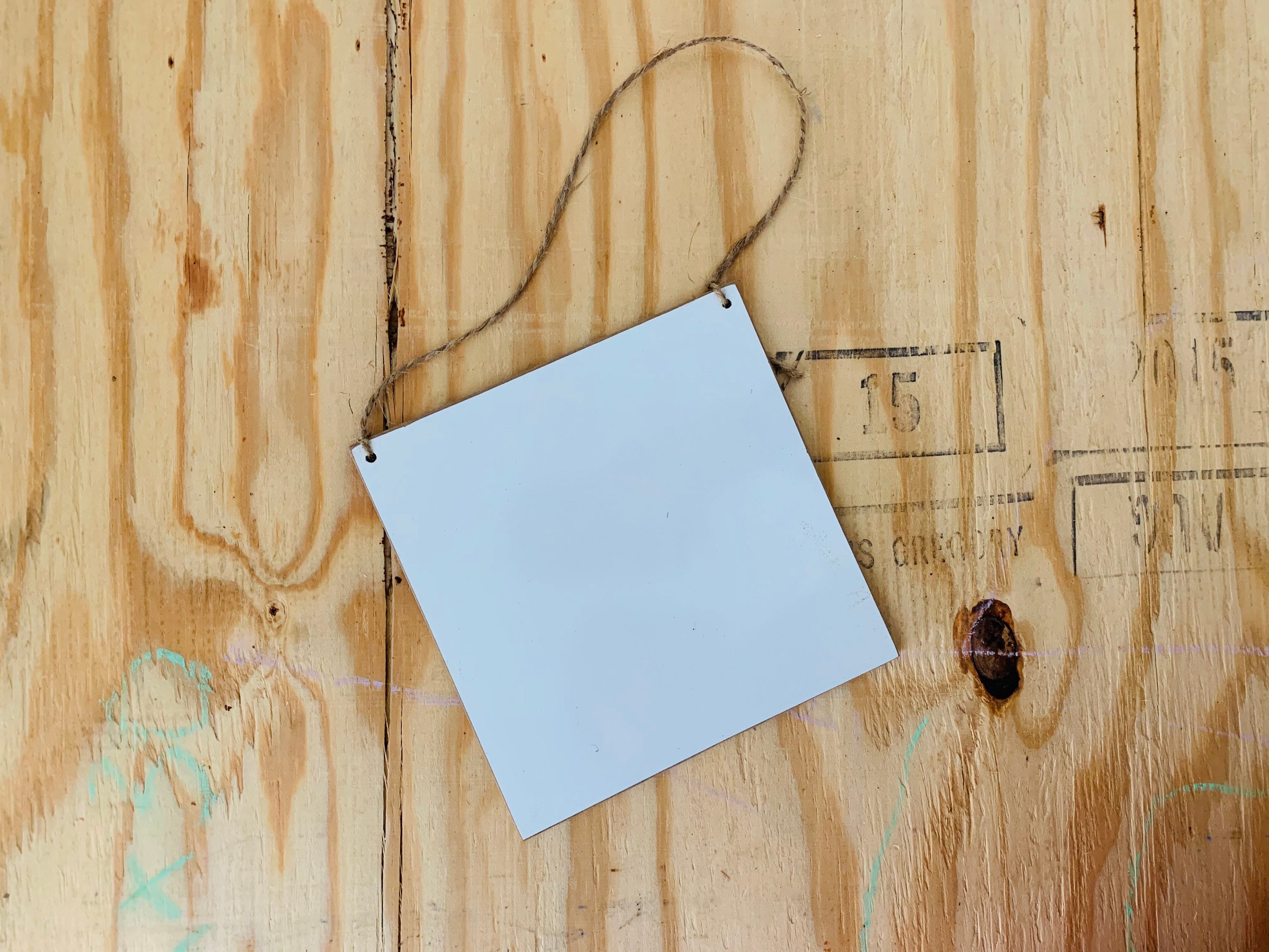 COCONUT Hanging Whiteboard Sign 7 X 7 Tags | Etsy