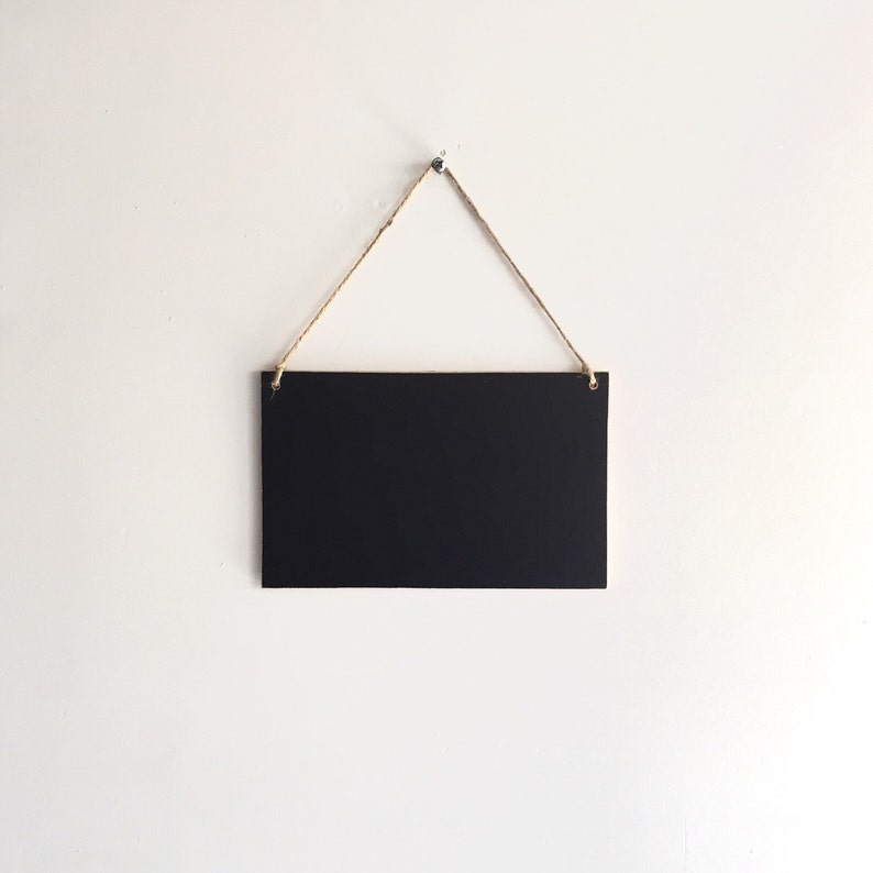 ASH | Hanging Chalkboard Sign - 9" X 6", Wedding Signs, Office Sign ...