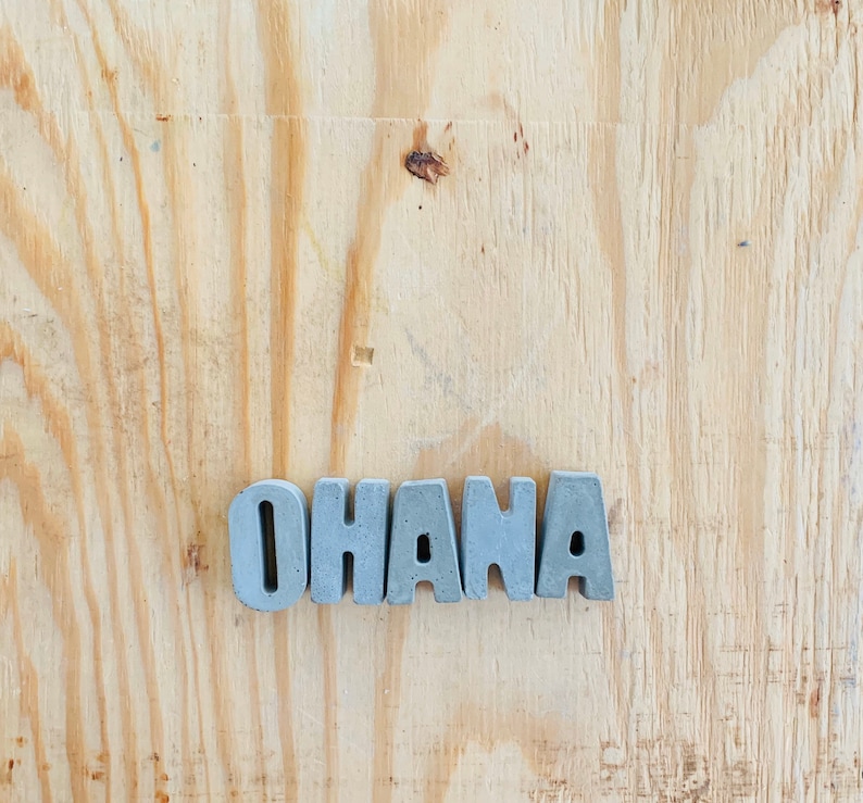 Ohana Concrete Letters Industrial Decor Beach Decor Urban - Etsy