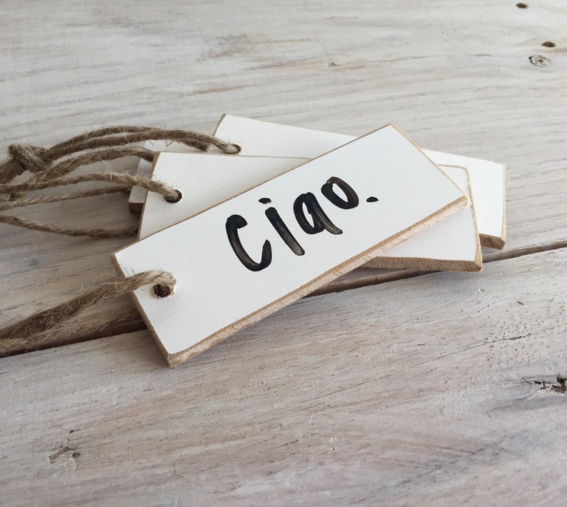 VANILLA Whiteboard Tags Signs Labels Set of 4 Wedding | Etsy