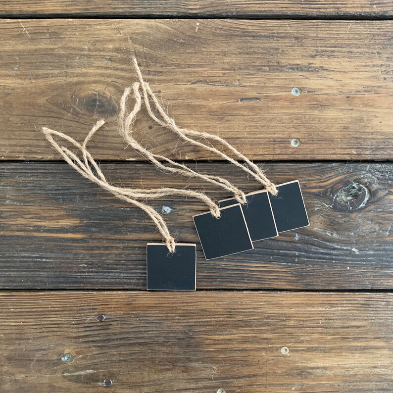 MINI | Chalkboard Tags, Signs, Labels - Set of 4, 2" X 2" Wedding Signs ...