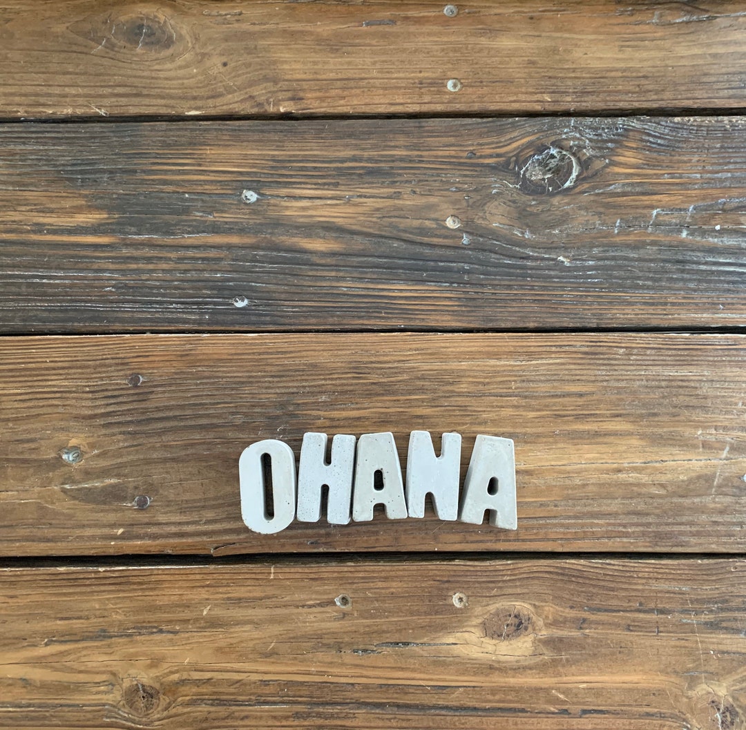 Ohana, Concrete Letters, Industrial Decor, Beach Decor, Urban Decor ...
