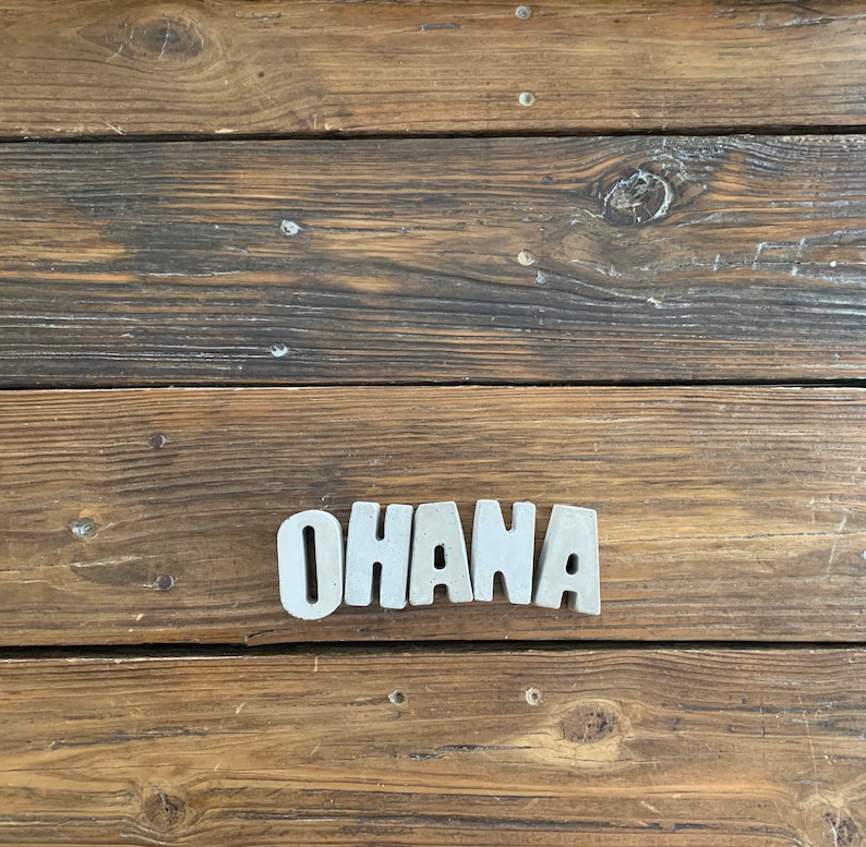 Ohana Concrete Letters Industrial Decor Beach Decor Urban - Etsy