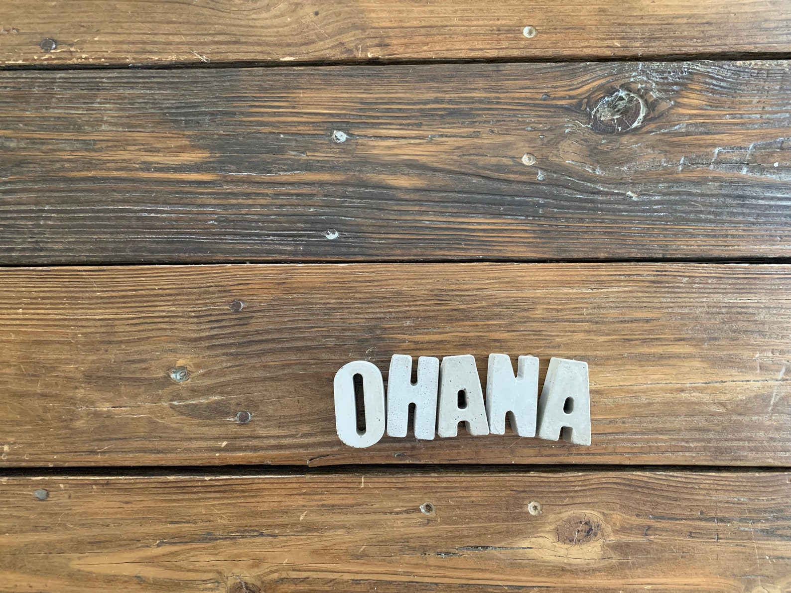 Ohana Concrete Letters Industrial Decor Beach Decor Urban - Etsy