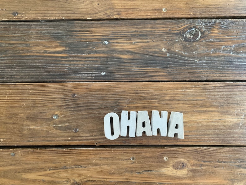 Ohana Concrete Letters Industrial Decor Beach Decor Urban - Etsy