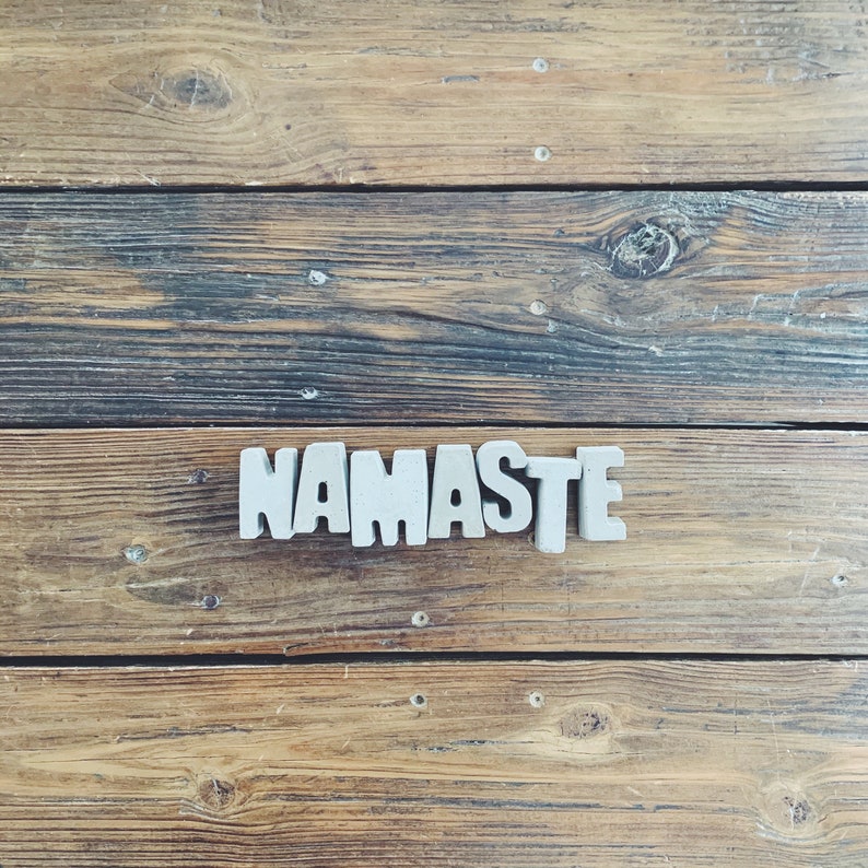 Namaste, Concrete Letters, Industrial Decor, Beach Decor, Urban Decor ...