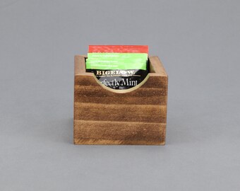 Wood Box, Tea Box, Wood Tea Bag Box, Wood Tea Bag Holder, Tea Bag ...