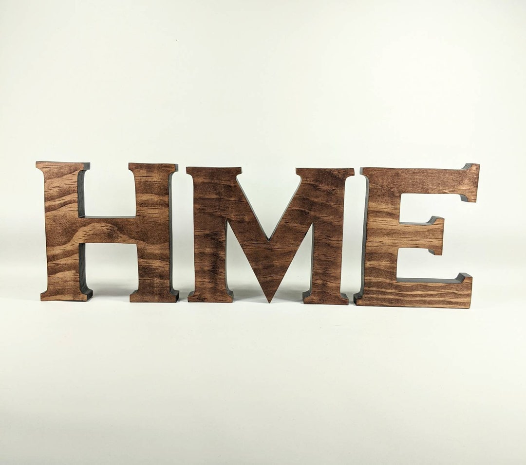 Freestanding Shelf Letters HME. Block Letters. Home Letters. - Etsy