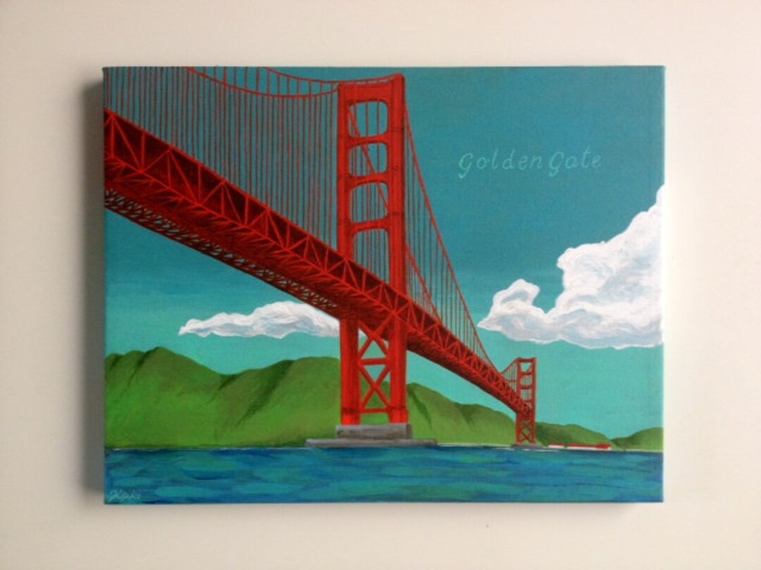 Golden Gate (11x14 Original Acrylic Painting) - Etsy