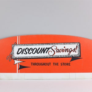 Vintage Shop Signage for Discount Announcement - Mid Century Red ...