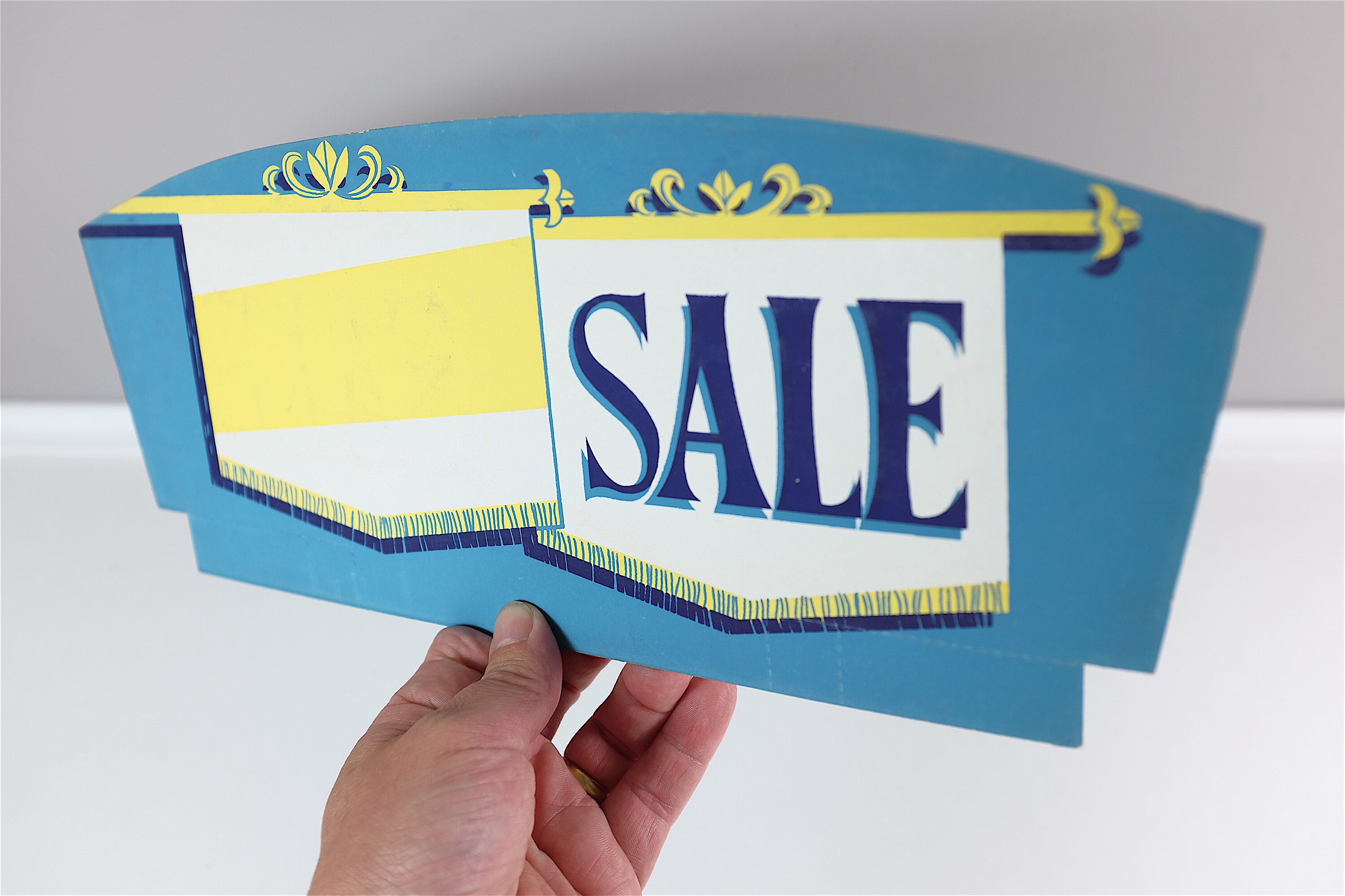 Vintage Shop Signage for Sale Announcement - Mid Century Blue and ...