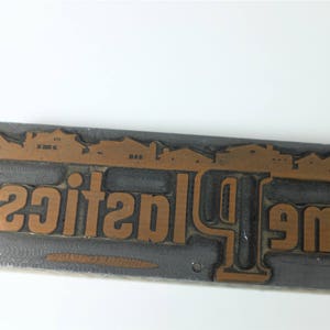 Vintage Industrial Metal and Wood Letterpress Print Block With - Etsy