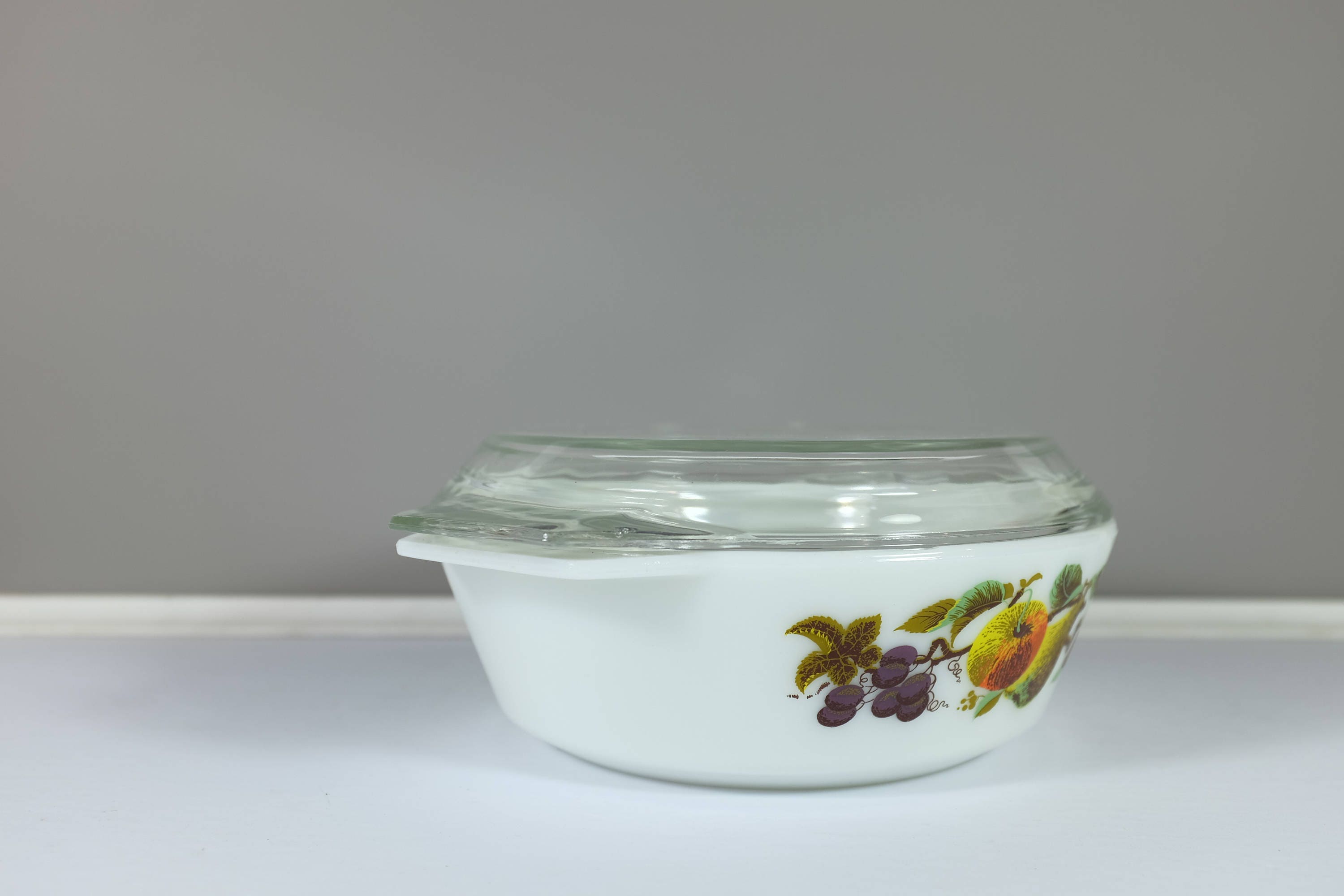 Vintage Milk Glass Pyrex Casserole Bowl Dish With Glass Lid, Pyrex ...