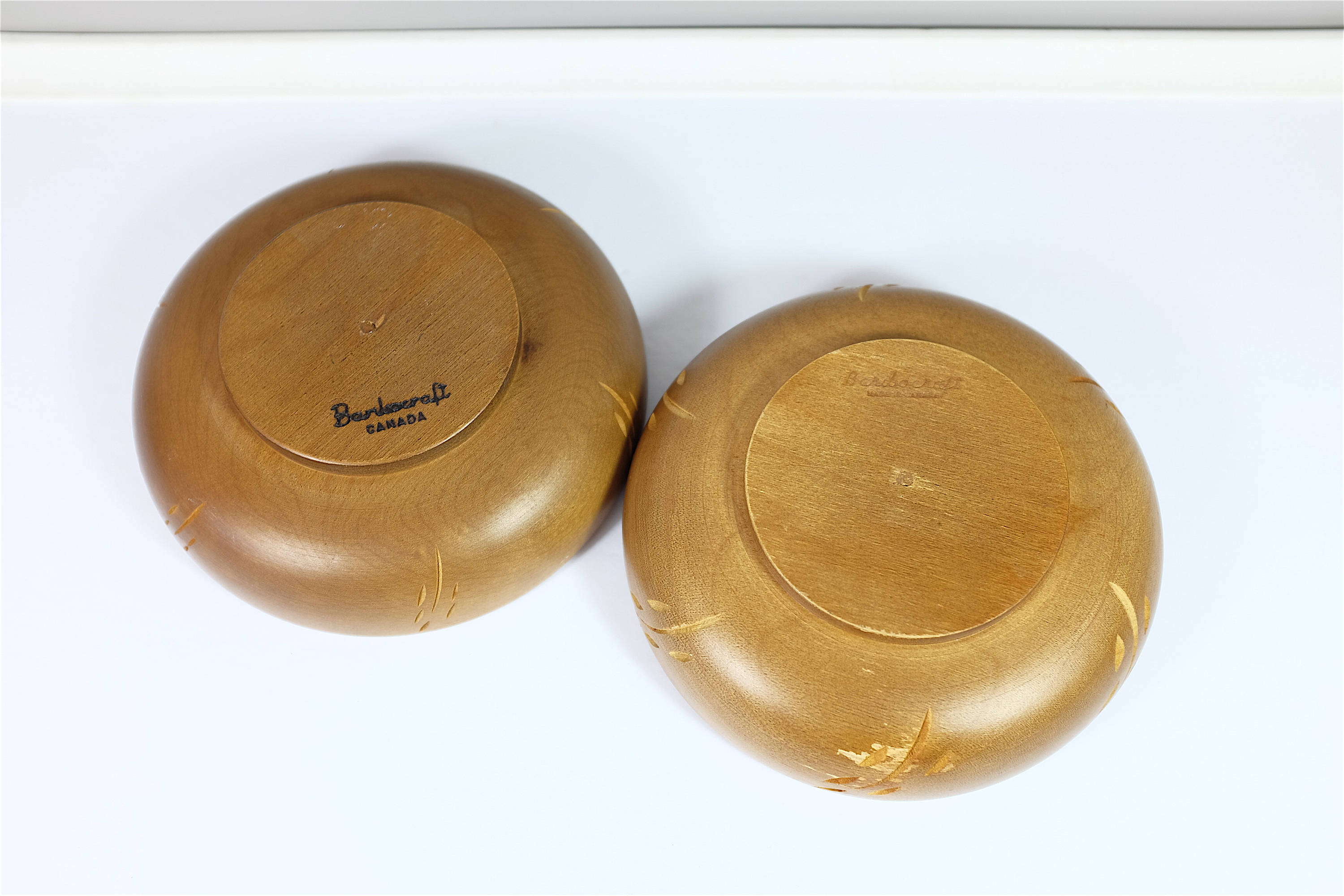 Set of Two Vintage Baribocraft Wood Bowls Wood Bowls by Baribocraft ...