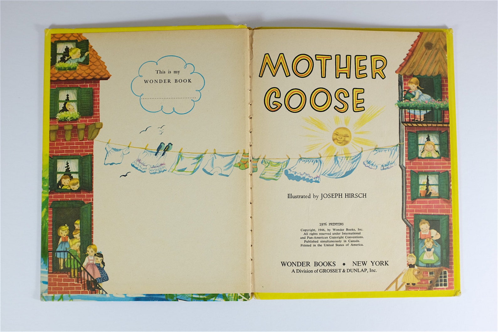 Vintage Children Book, Mother Goose, Illustrated by Joseph Hirsch ...