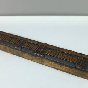 Vintage Industrial Metal and Wood Letterpress Print Block With - Etsy