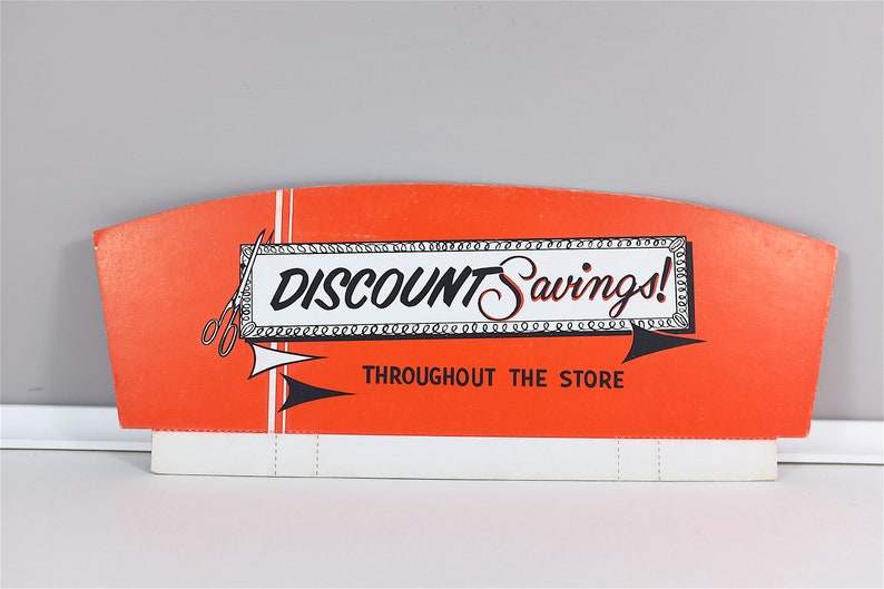 Vintage Shop Signage for Discount Announcement - Mid Century Red ...