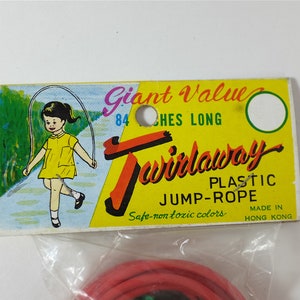 Vintage Plastic Jump-rope Made in Hong Kong Retro Toys Deadstock Retro ...