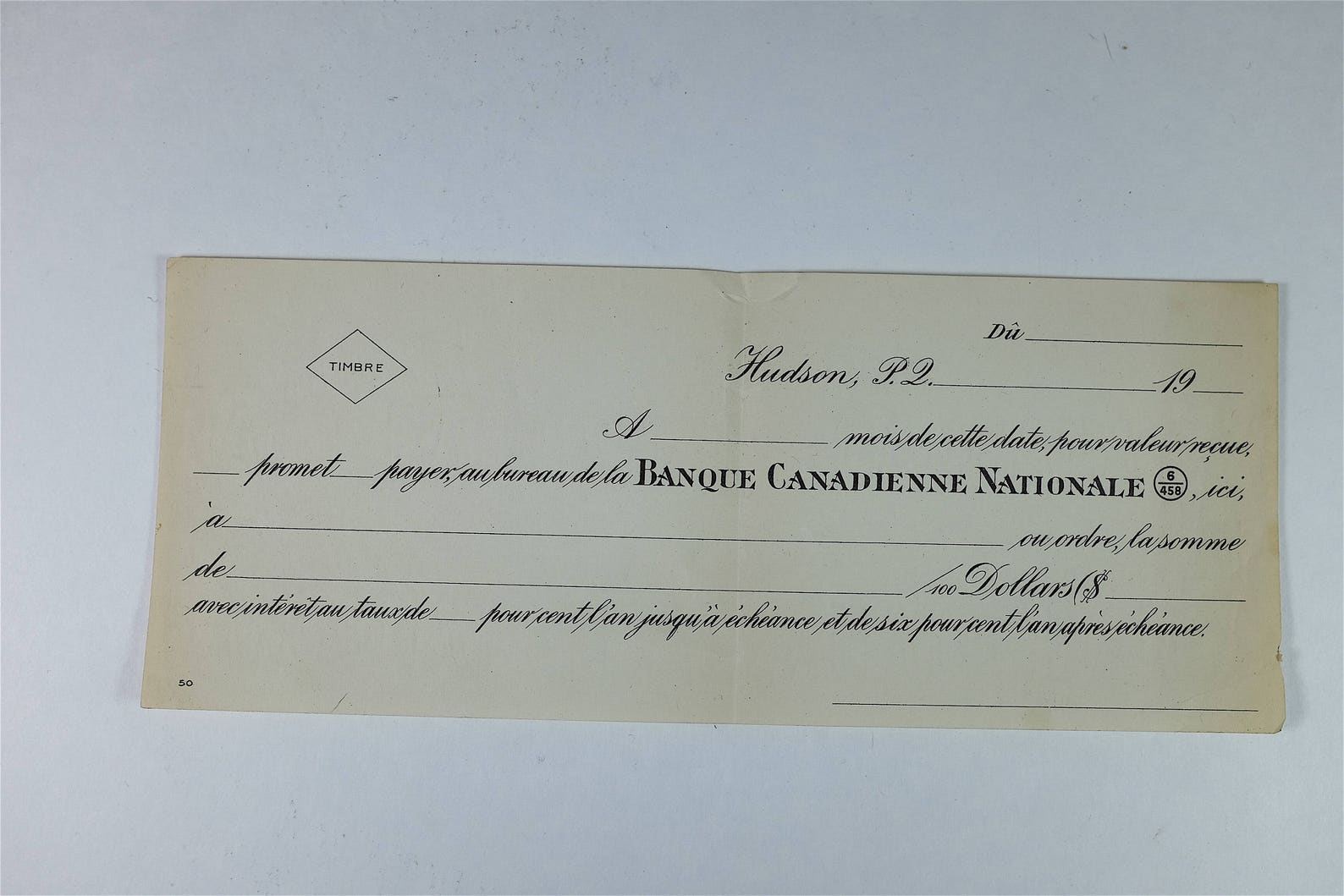 Antique Canadian National Bank Check From Early 1900 Unused Vintage ...