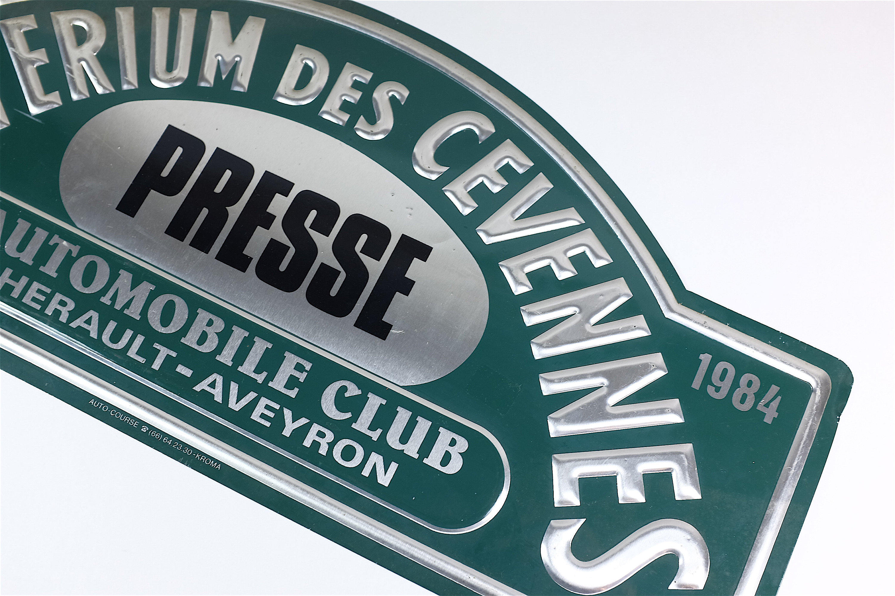 Vintage French Rally Plate - France Car Race Souvenir - Criterium Des ...