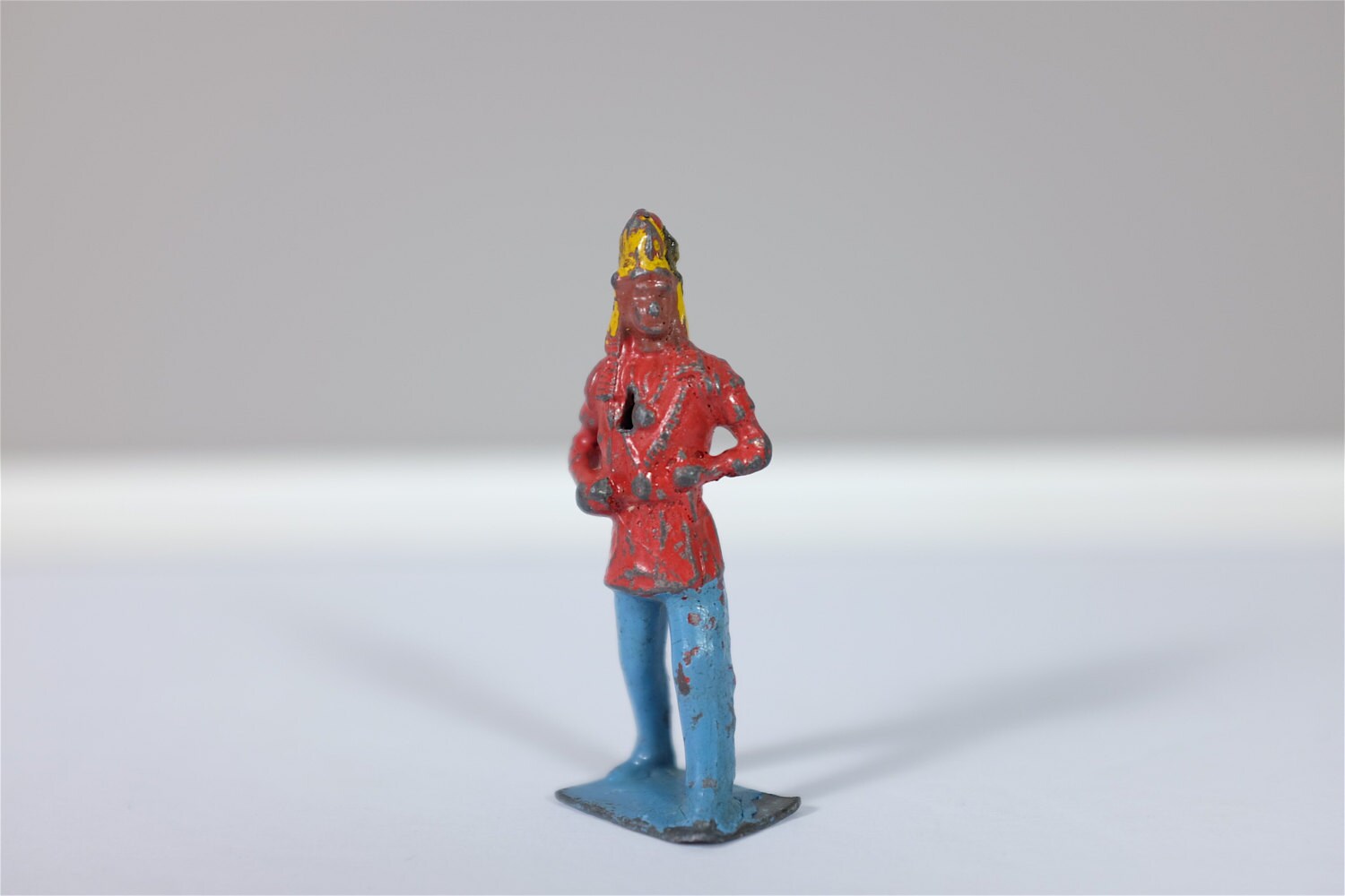 Vintage 1930 Lead Figurine - Indian Lead Figure Toy - Native Americans ...