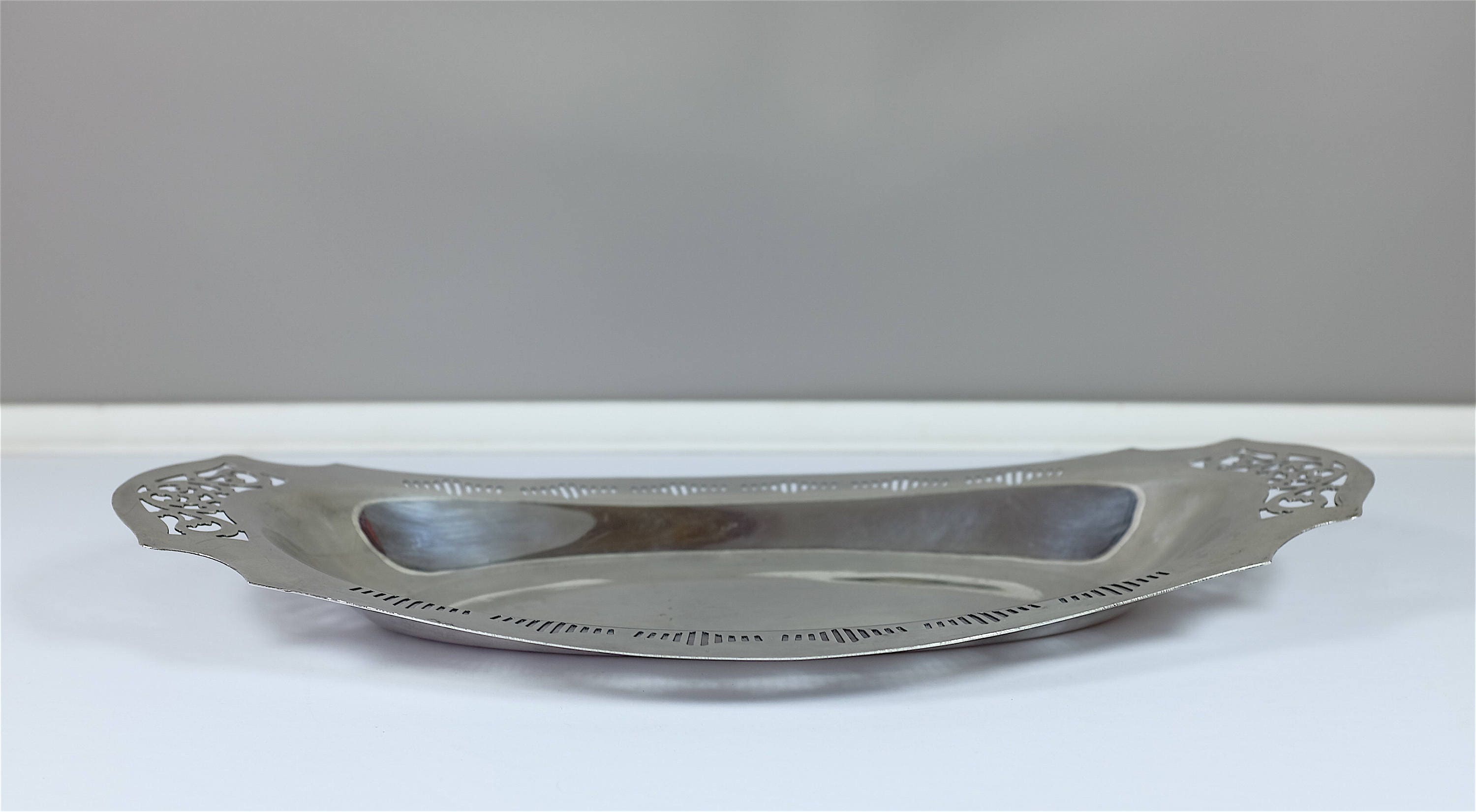 Vintage Saxon Oval Platter Silver Plated Retro Silver Plated Oval ...