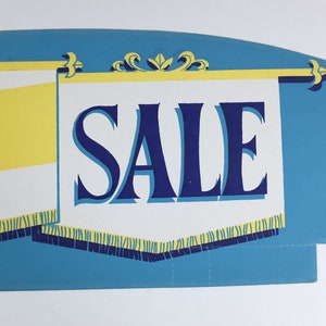 Vintage Shop Signage for Sale Announcement - Mid Century Blue and ...