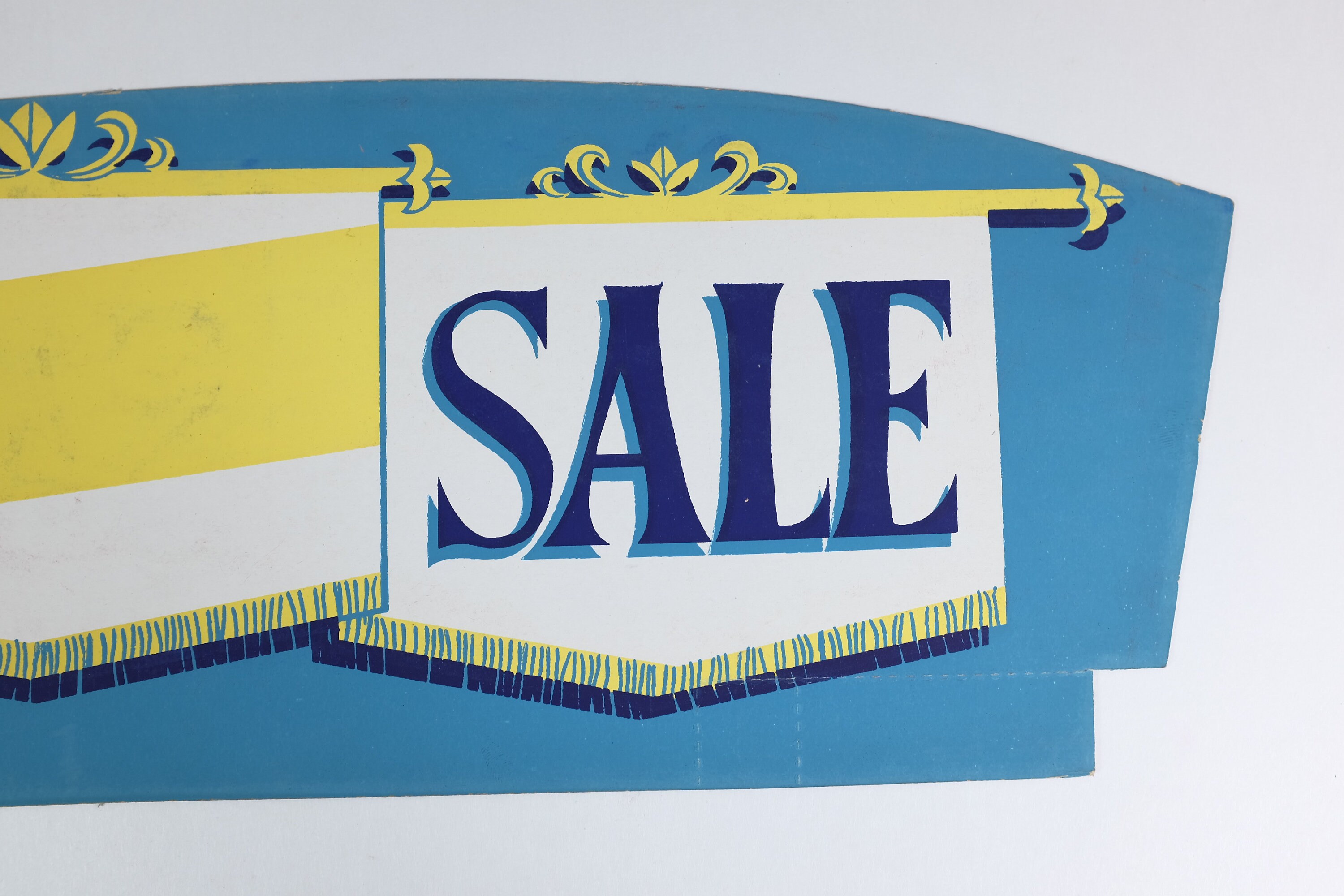 Vintage Shop Signage for Sale Announcement - Mid Century Blue and ...