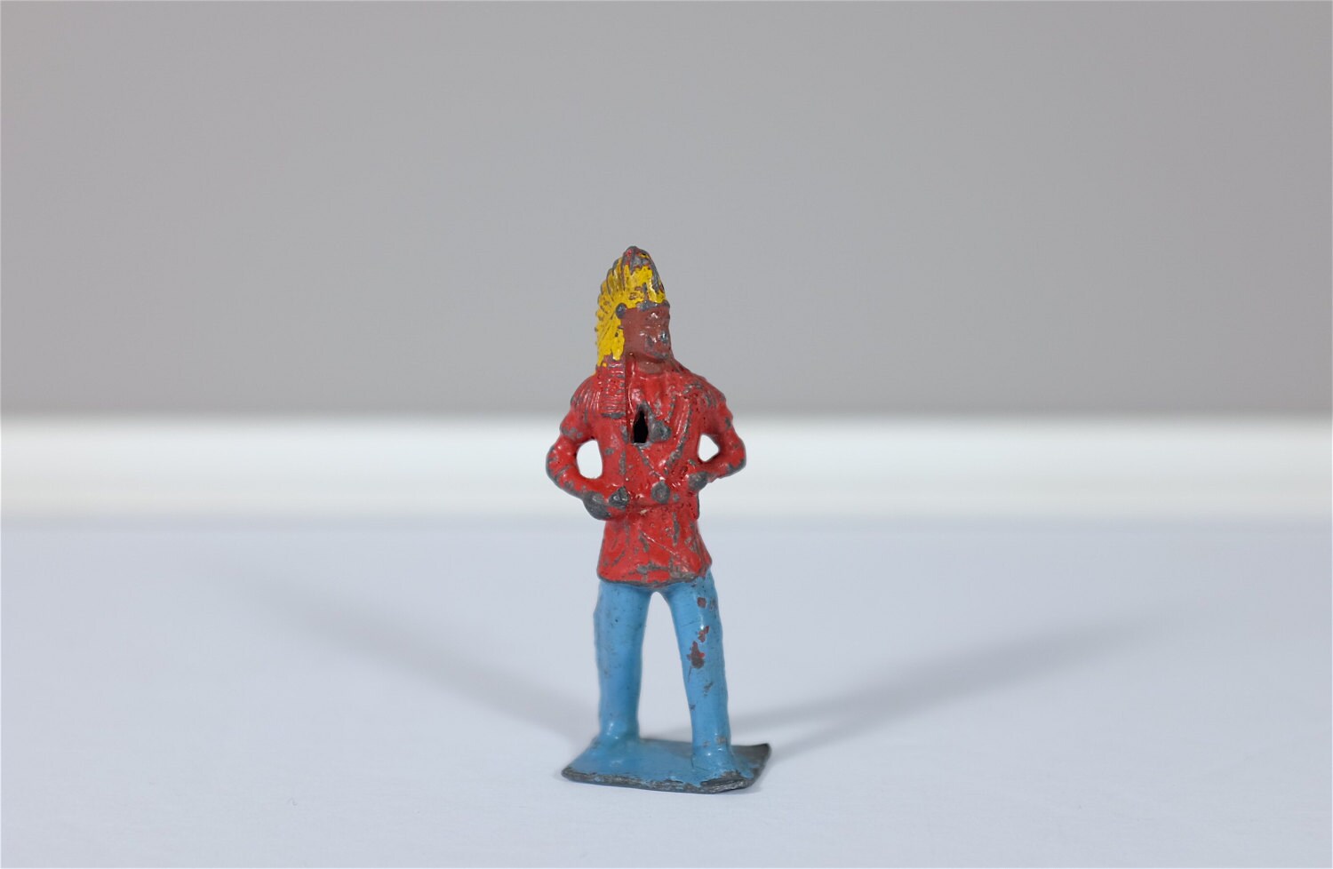 Vintage 1930 Lead Figurine - Indian Lead Figure Toy - Native Americans ...