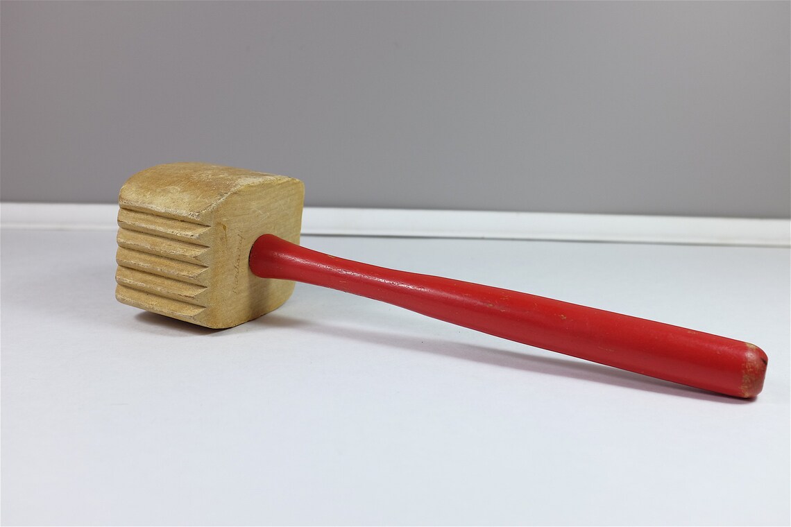 Antique Primitive Wood Kitchen Mallet Vintage Baribocraft Meat ...