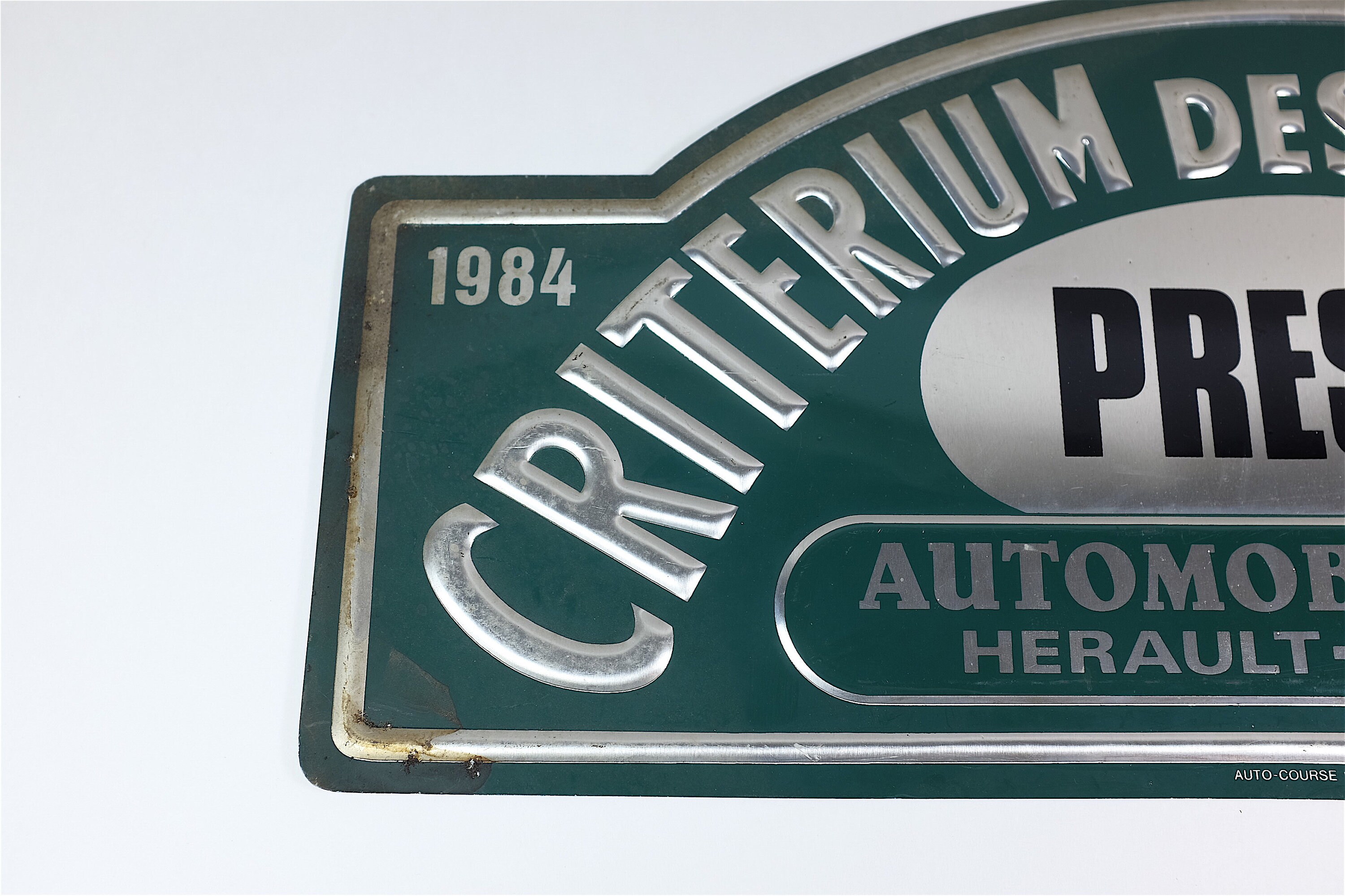 Vintage French Rally Plate - France Car Race Souvenir - Criterium Des ...