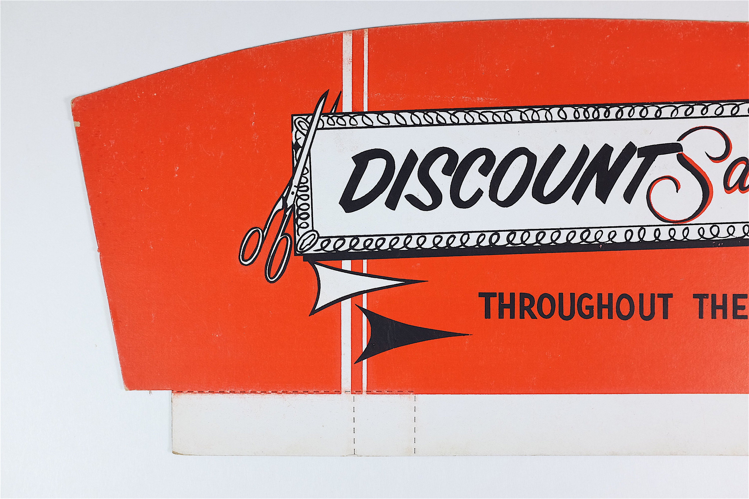 Vintage Shop Signage for Discount Announcement Mid Century Red ...