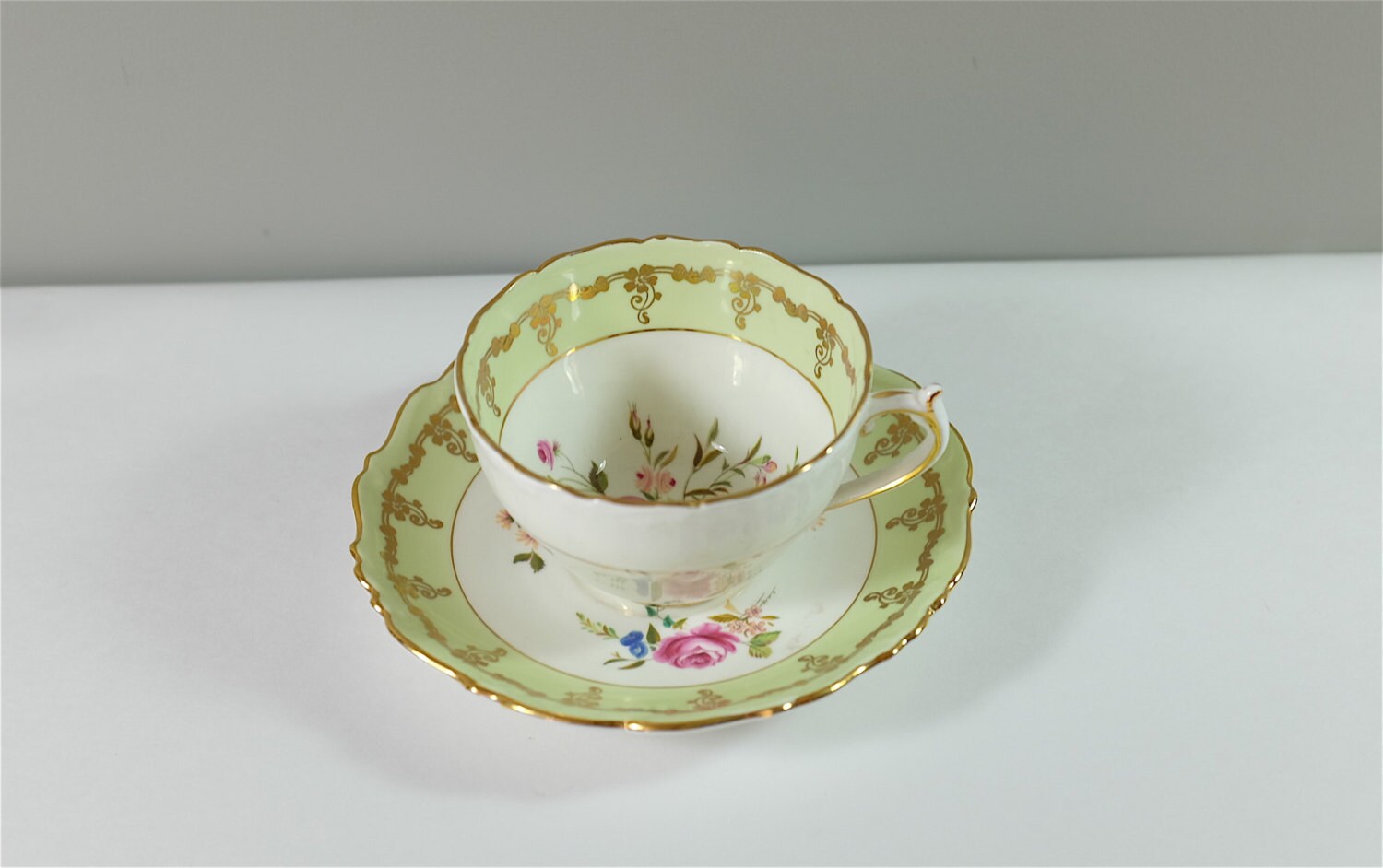 EB Foley Tea Cup and Saucer - Green Tea Cup & Saucer - English Bone ...