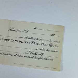 Antique Canadian National Bank Check From Early 1900 Unused Vintage ...