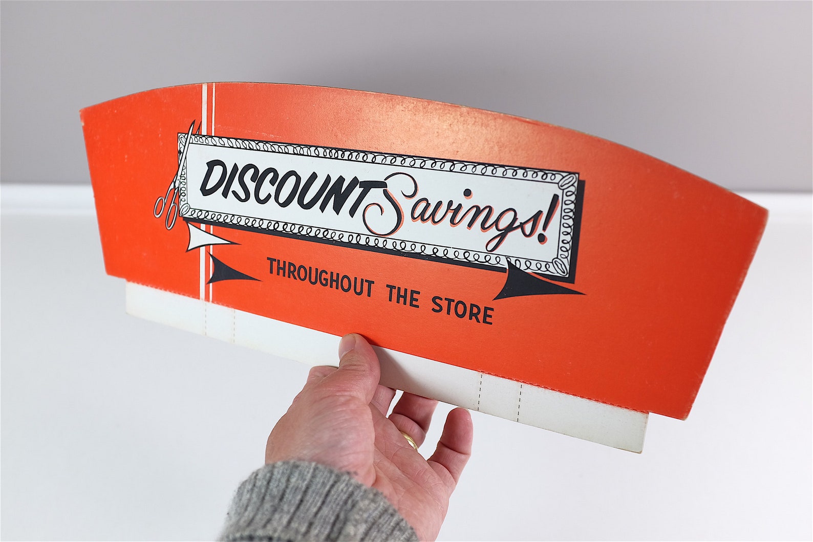 Vintage Shop Signage for Discount Announcement Mid Century Red ...