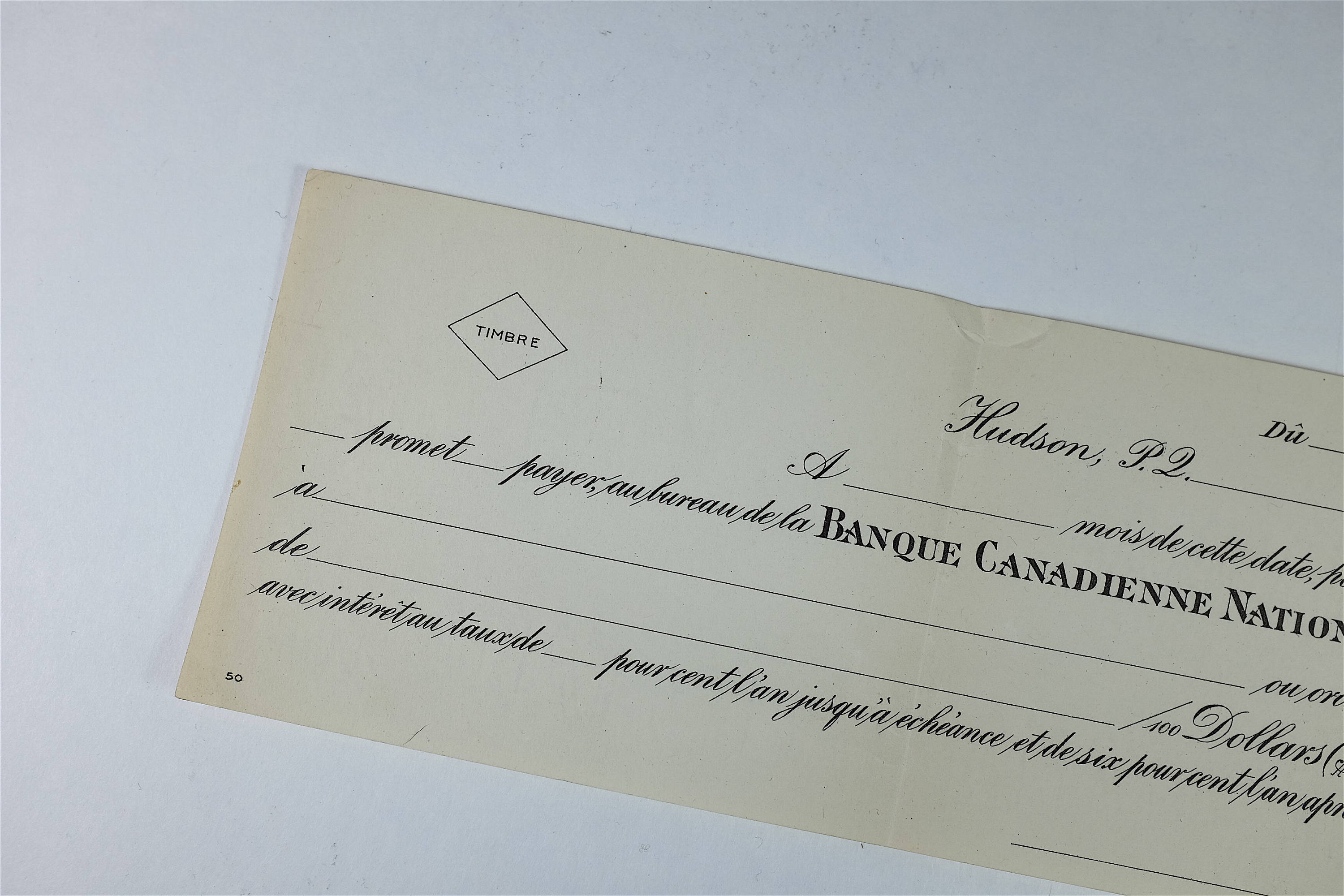 Antique Canadian National Bank Check From Early 1900 Unused Vintage ...