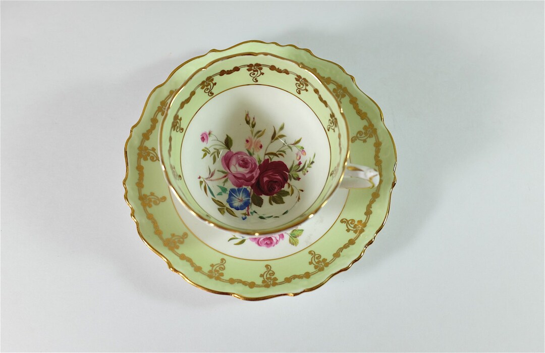 EB Foley Tea Cup and Saucer - Green Tea Cup & Saucer - English Bone ...